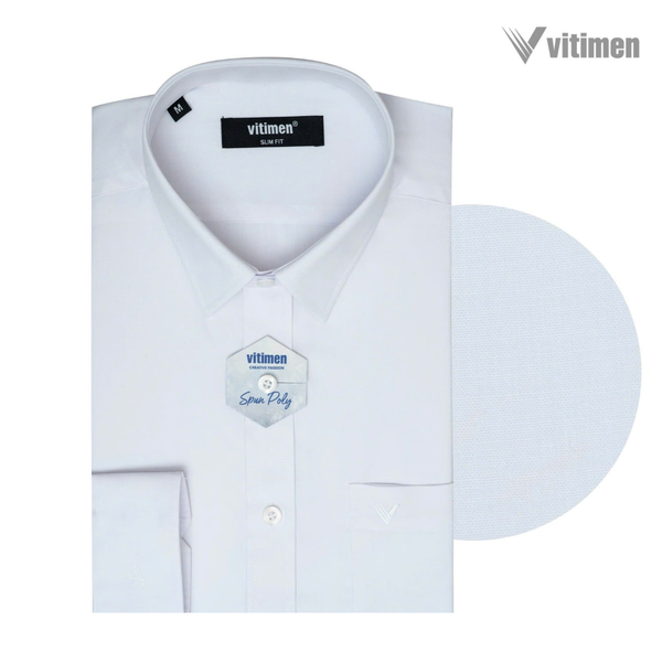 Áo sơ mi trắng dài tay Slim Fit – Tôn dáng, thoáng nhẹ | VITIMEN