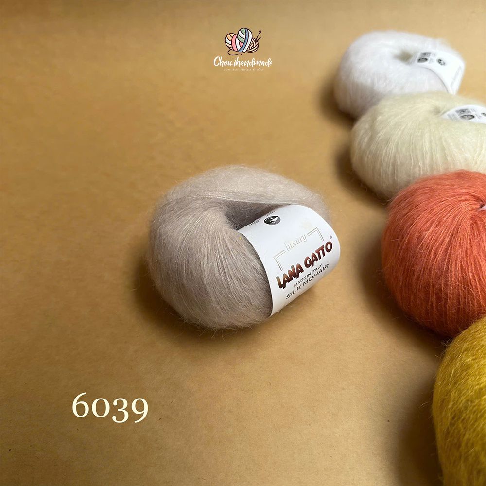 Len Silk Mohair - Lana Gatto, 25g - 212m, dùng để đan móc