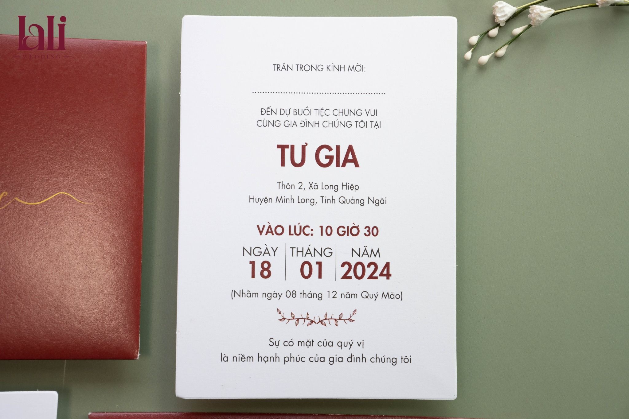 Thiệp cưới nhà Lali - Mẫu B0550 – Lali Wedding