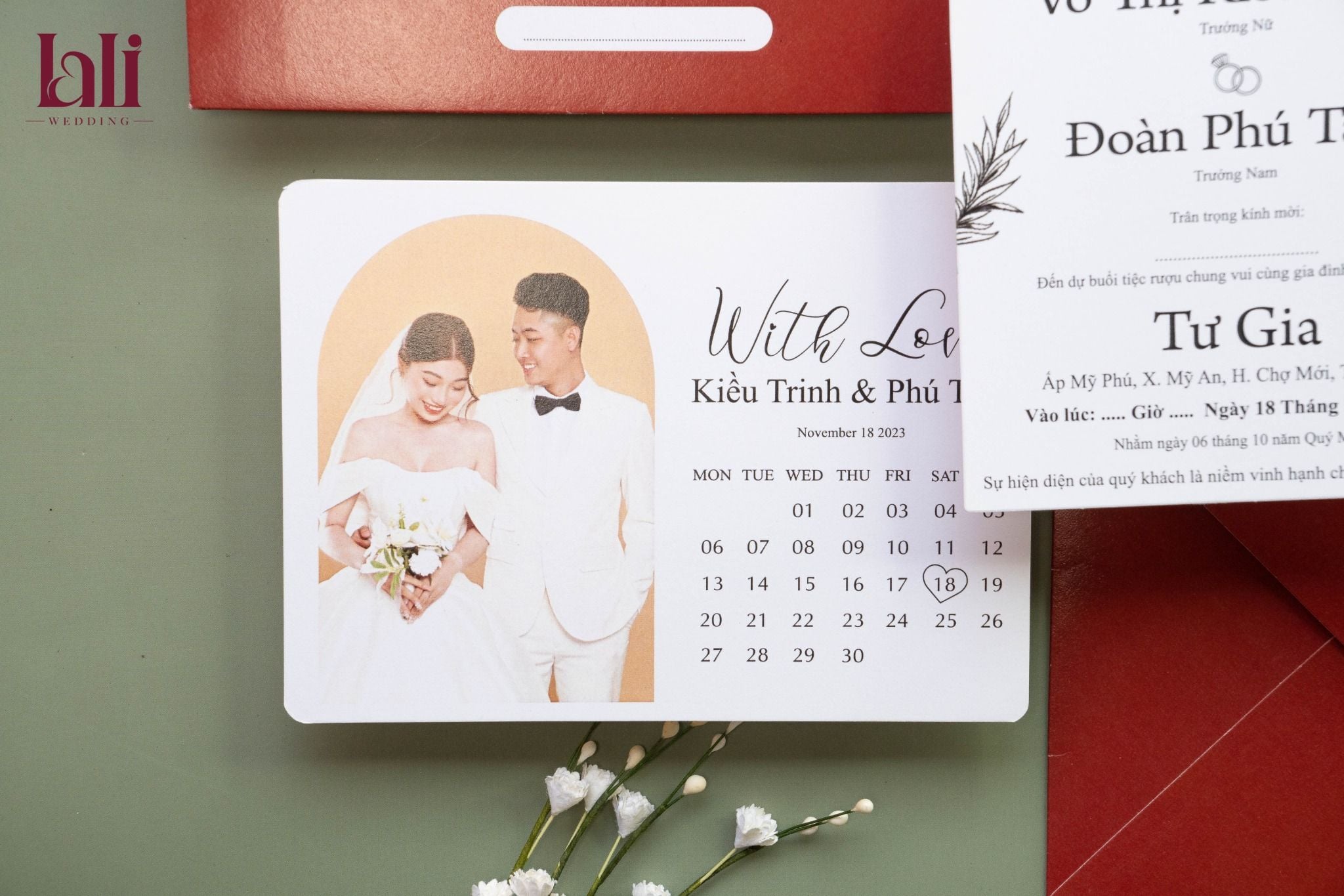 Thiệp cưới nhà Lali - Mẫu B0555 – Lali Wedding