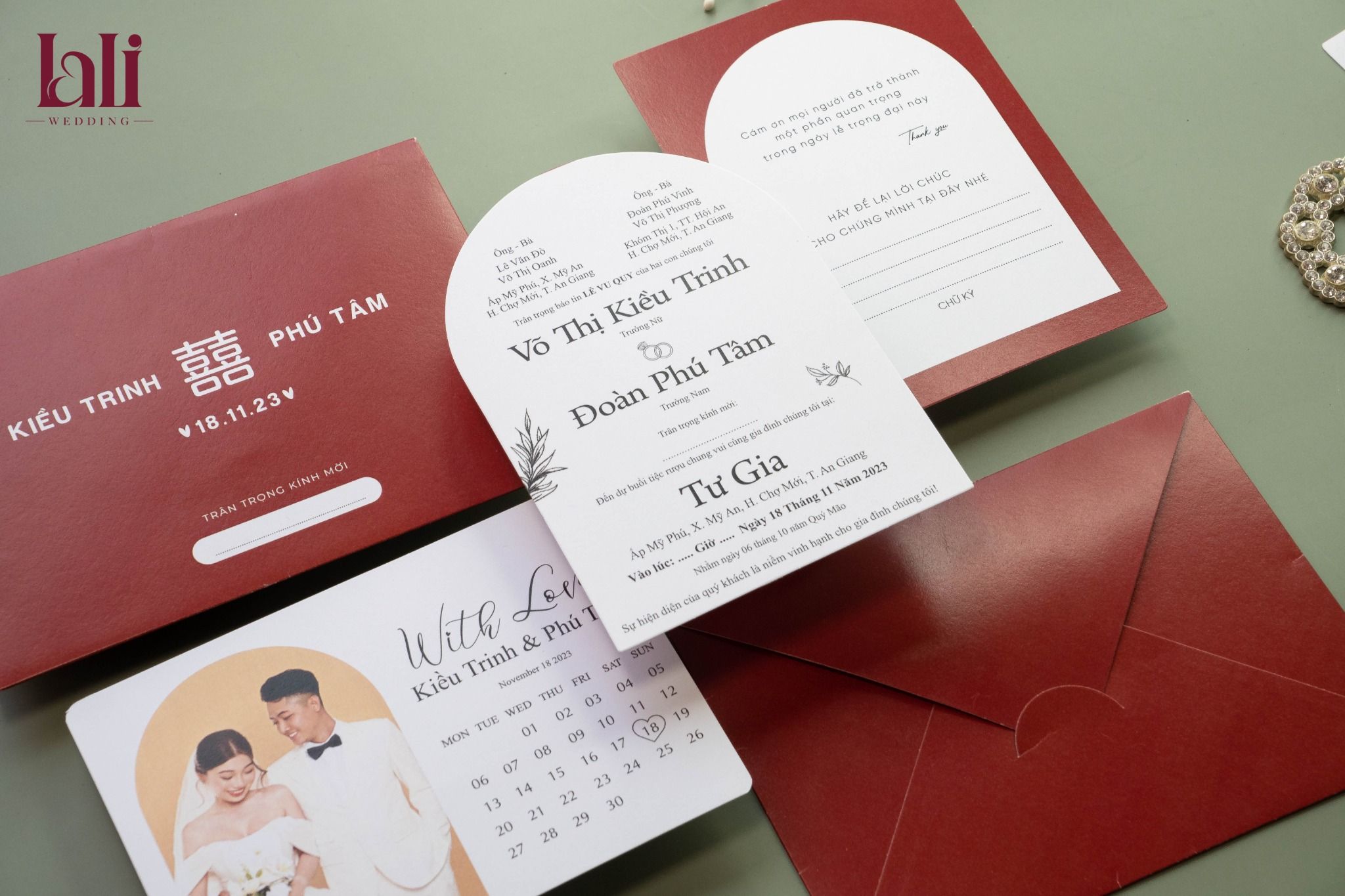 Thiệp cưới nhà Lali - Mẫu B0555 – Lali Wedding