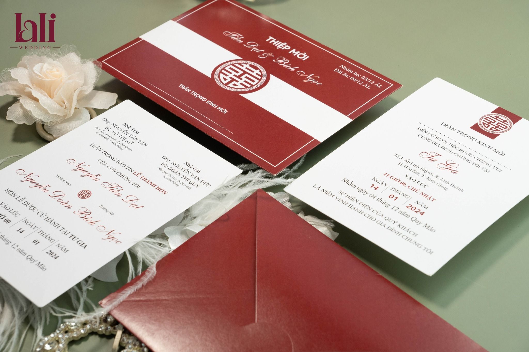 Thiệp cưới nhà Lali - Mẫu B0563 – Lali Wedding