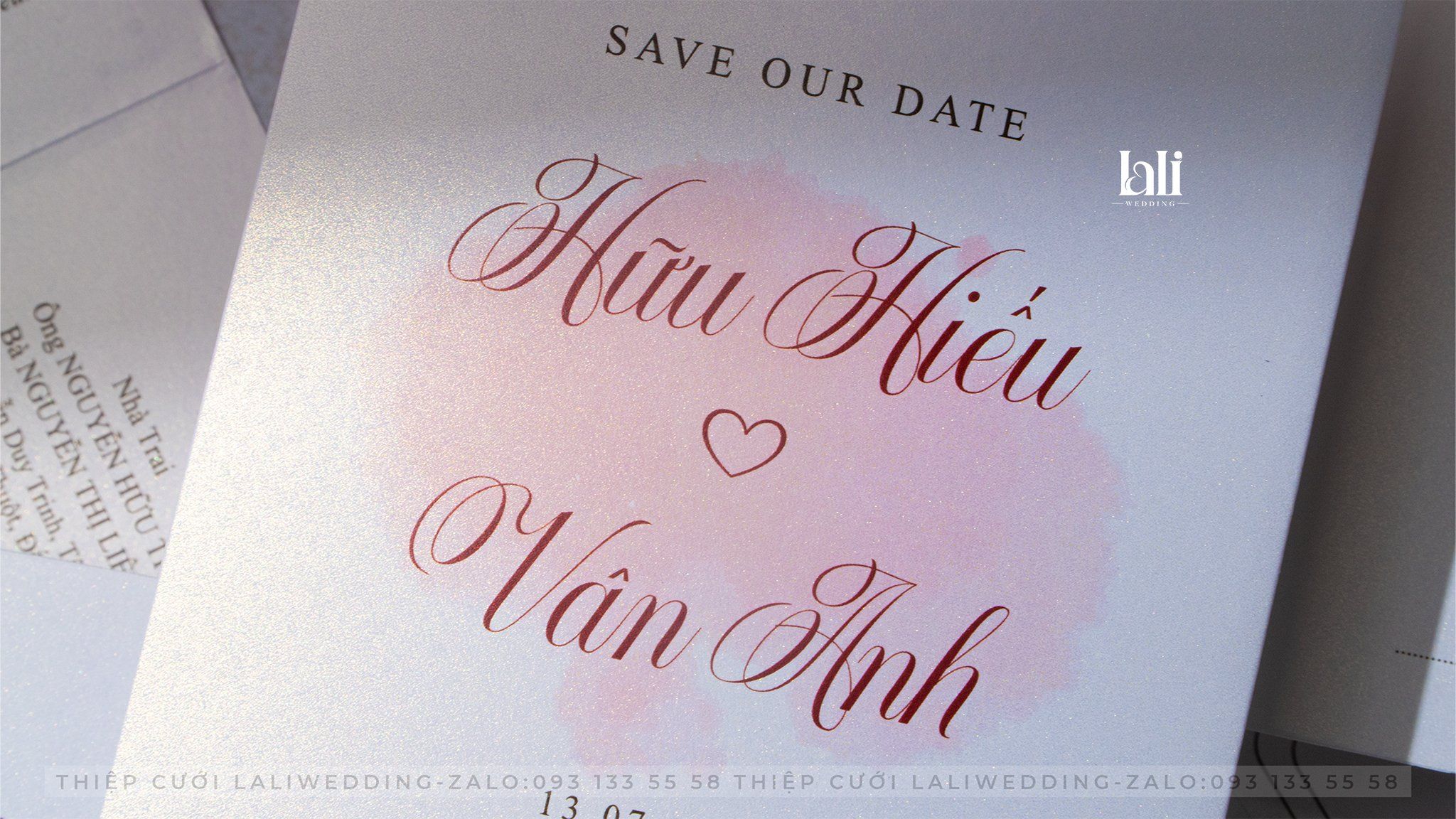 Thiệp cưới gập ba - Mẫu B0906 – Lali Wedding