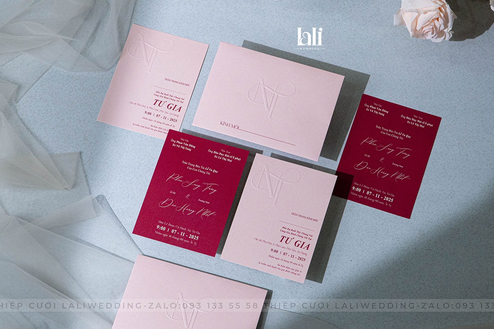 Thiệp cưới nhà Lali - Mẫu B1013 – Lali Wedding