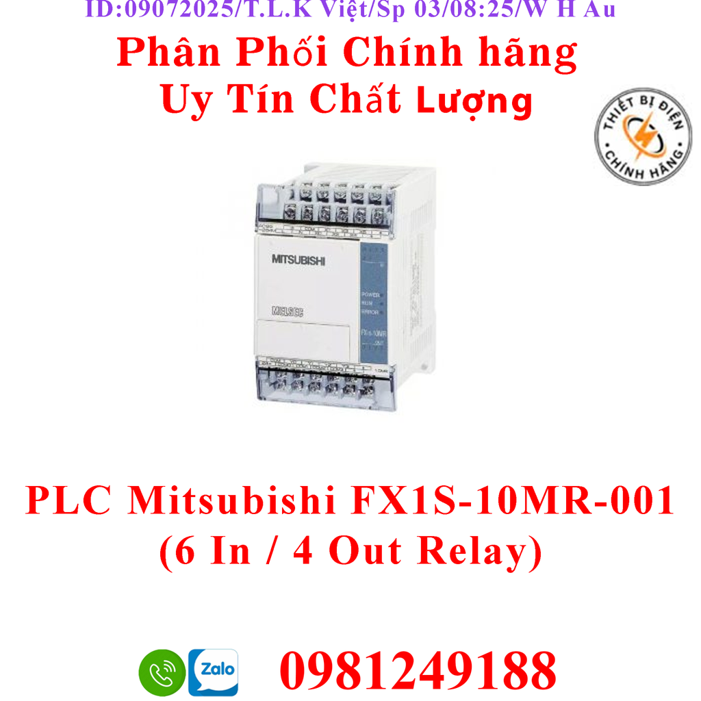 PLC Mitsubishi FX1S-10MR-001 (6 In / 4 Out Relay) – thietbidienchinhhang