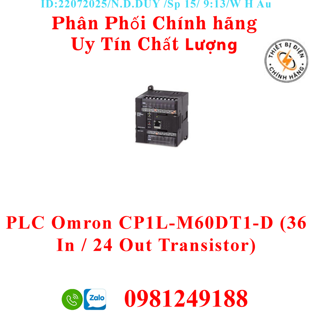 PLC Omron CP1L-M60DT1-D (36 In / 24 Out Transistor) – thietbidienchinhhang