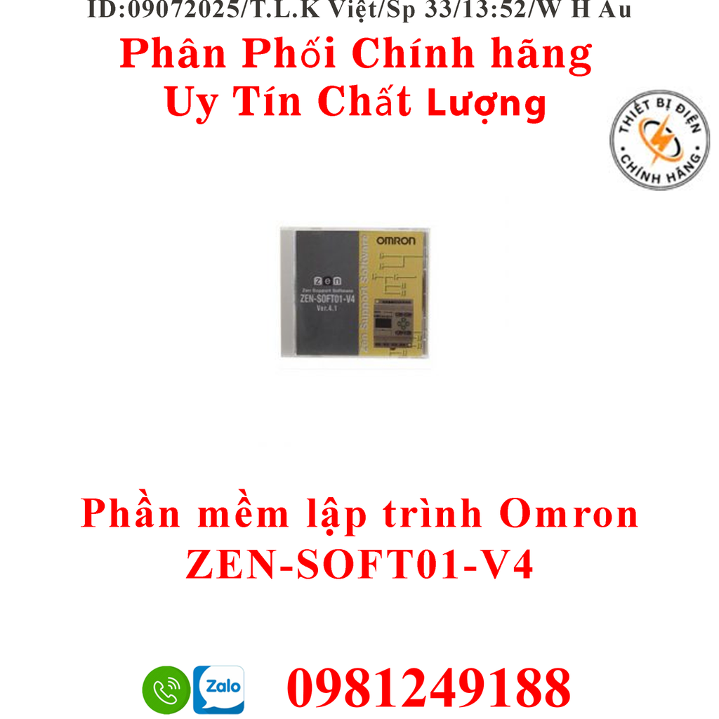 Phần mềm lập trình Omron ZEN-SOFT01-V4 – thietbidienchinhhang