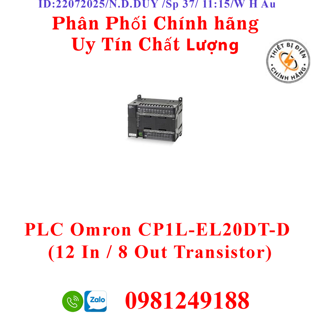 PLC Omron CP1L-EL20DT-D (12 In / 8 Out Transistor) – thietbidienchinhhang