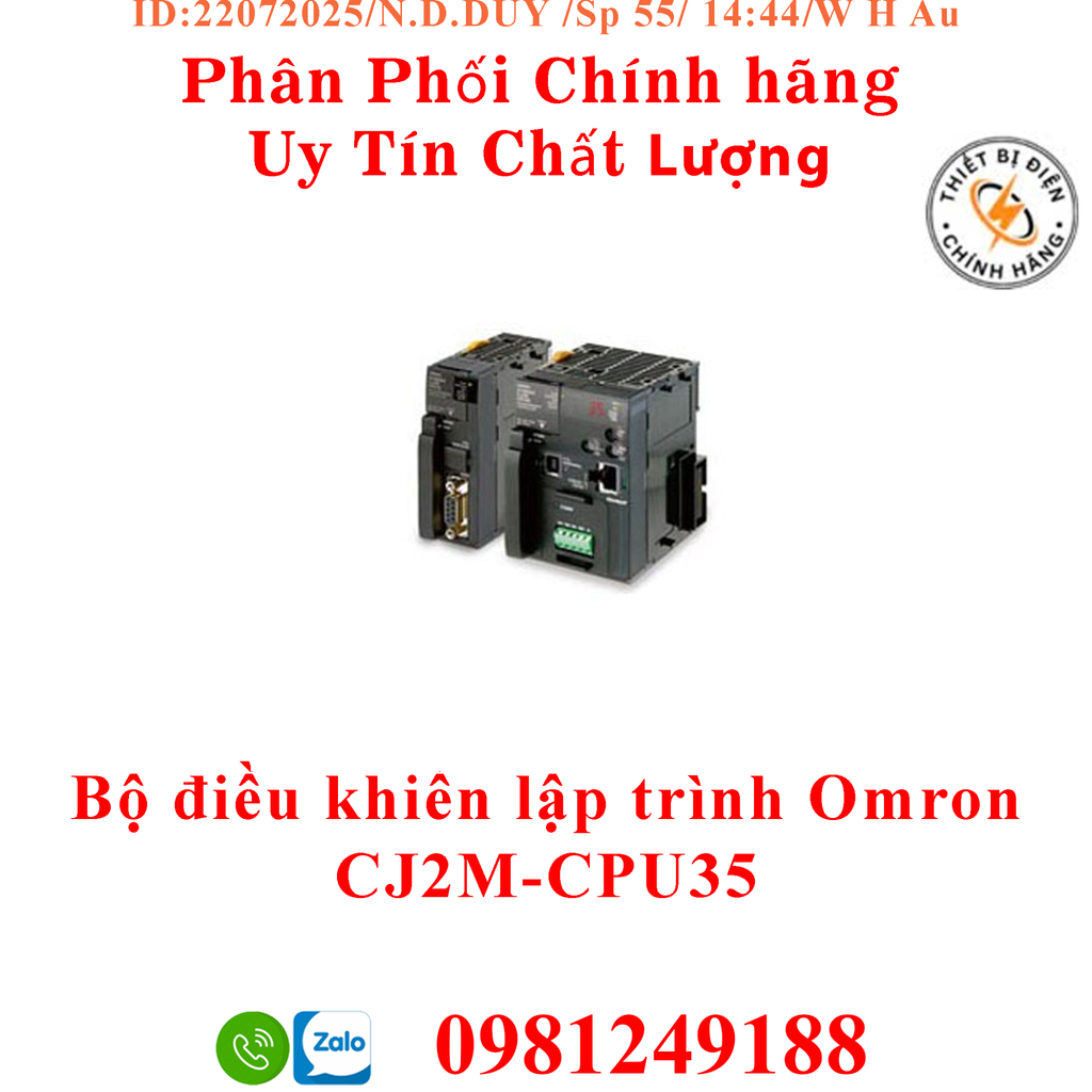 Bộ điều khiển lập trình Omron CJ2M-CPU35 – thietbidienchinhhang
