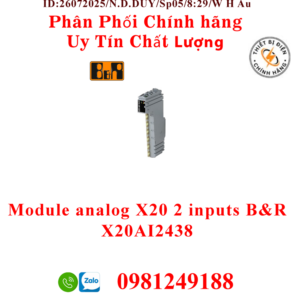 Module analog X20 2 inputs B&R X20AI2438 – thietbidienchinhhang