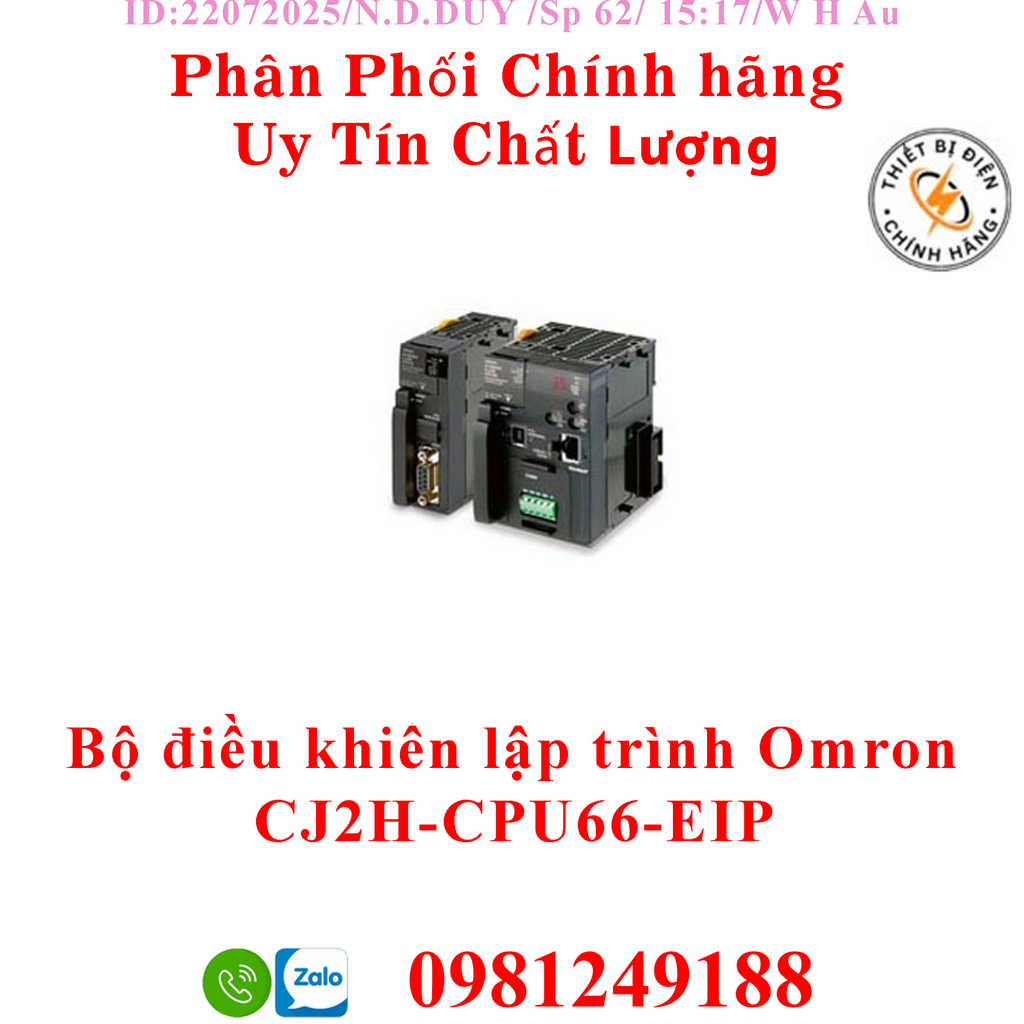 Bộ điều khiển lập trình Omron CJ2H-CPU66-EIP – thietbidienchinhhang