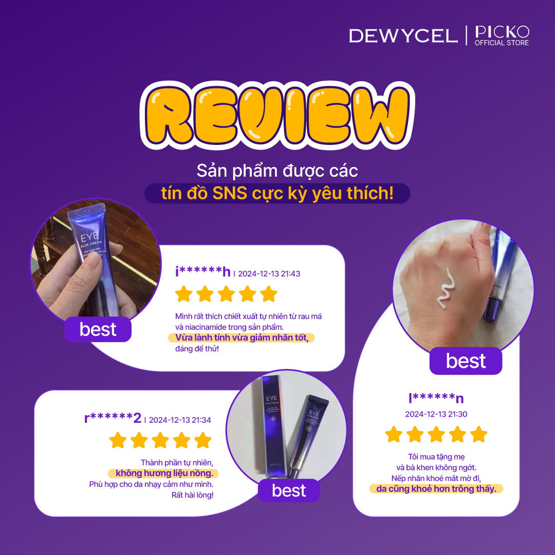 Kem dưỡng vùng da dưới mắt Dewycel Eye Plus Cream – pickomall