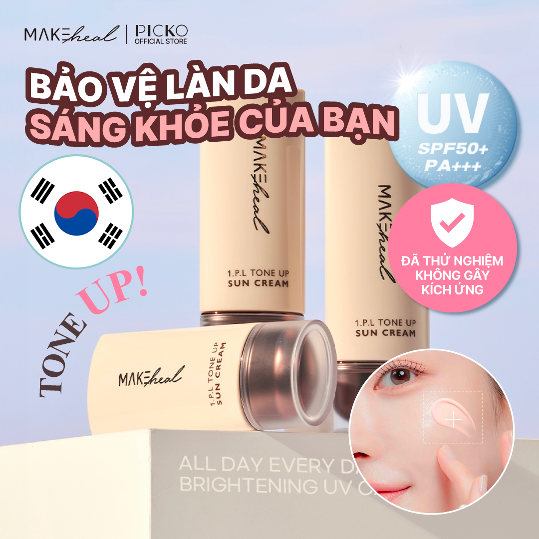 Kem chống nắng nâng tone MakeHeal 1.P.L Tone up Suncream 40g – pickomall