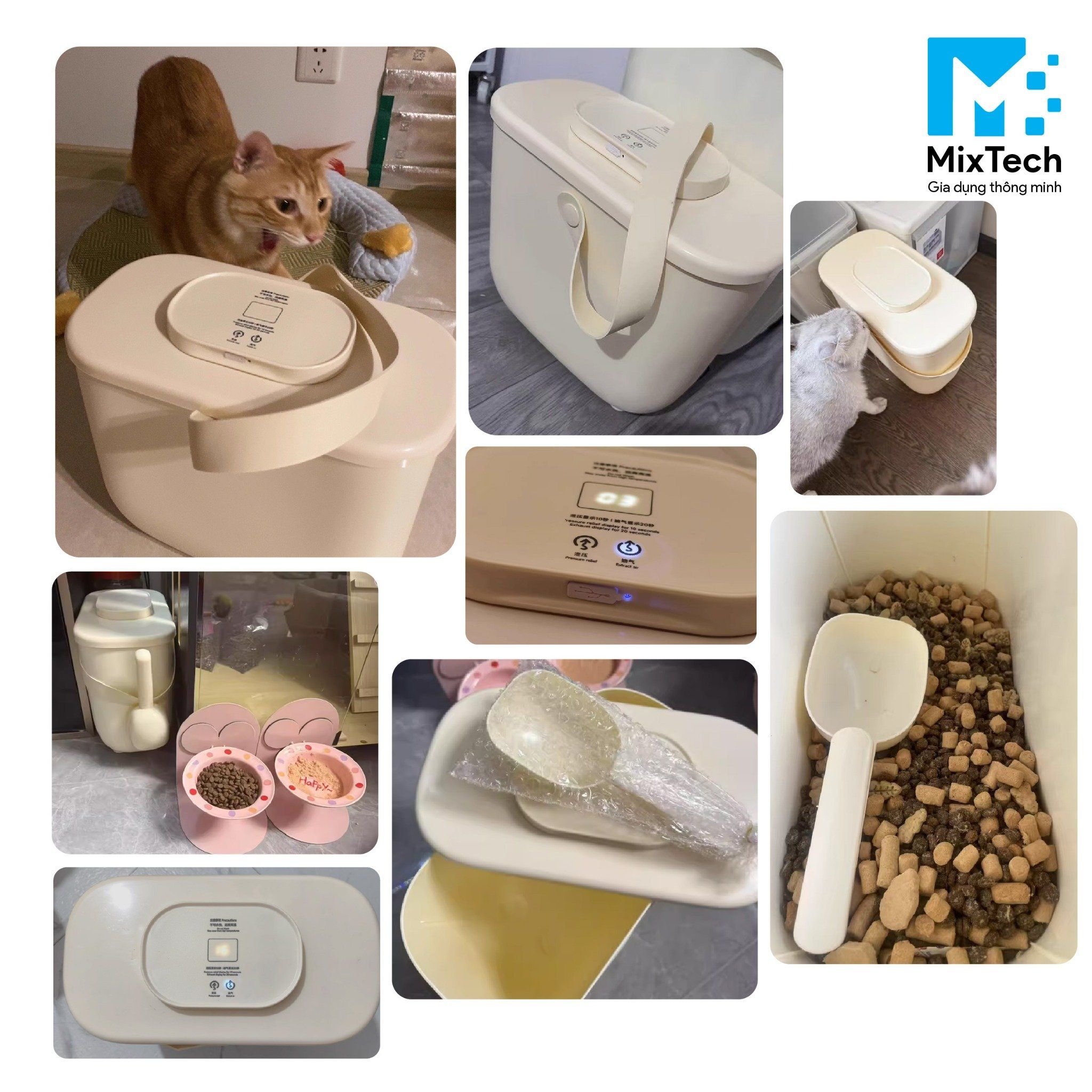 Thùng đựng hạt cho mèo 10L – MixTech Shop