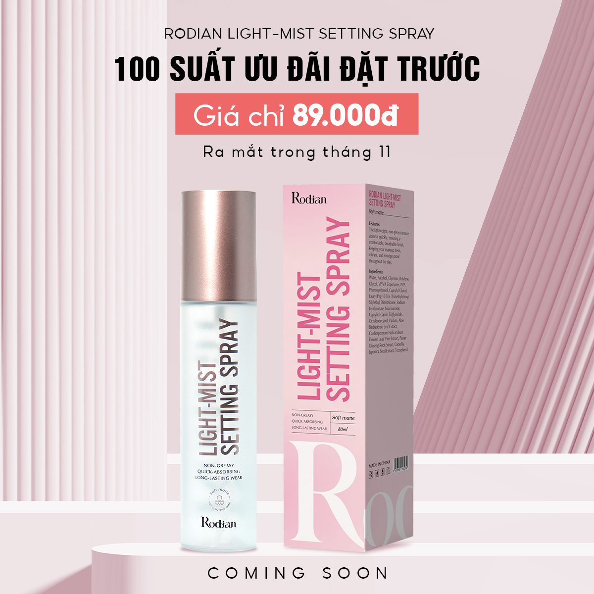 [Ưu Đãi Đặt Trước] XỊT KHOÁ NỀN RODIAN LIGHT-MIST SETTING SPRAY