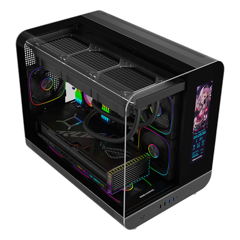 Vỏ CASE ESGASMING Aircraft 007 Ultra-Cool Display (Sẵn 3fan + hub ARGB ...
