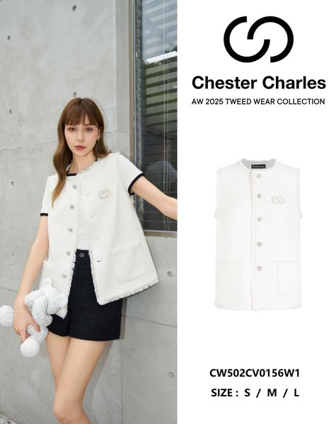 Vest ghile trắng – Chester Charles