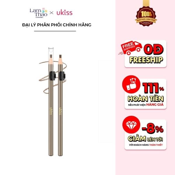 Chì Xé Kẻ Mày Ukiss One Pull No Shave Eyebrow Pencil – Lam Thảo Cosmetics
