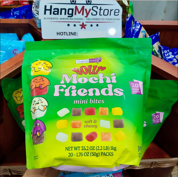 Kẹo dẻo vị chua Tropical Fields Sour Mochi Friends mini bites 1kg ...