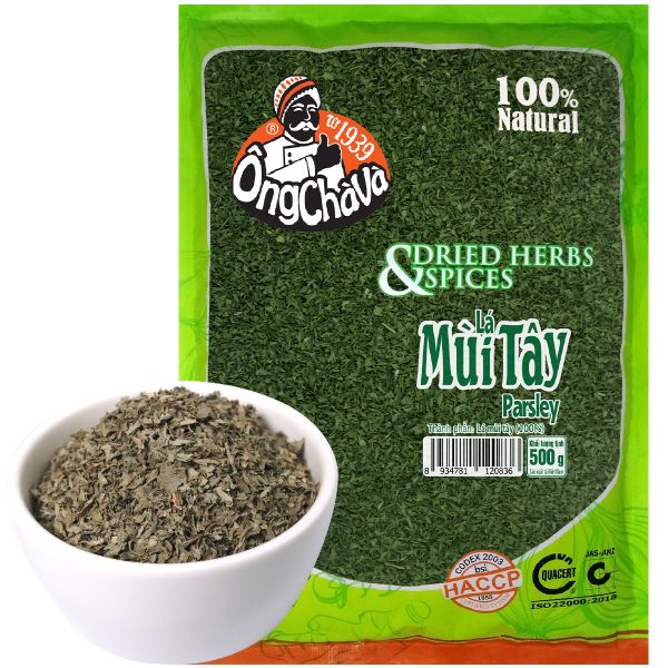 Lá Mùi Tây 500gr – Ông Chà Và - Bí Quyết Đầu Bếp