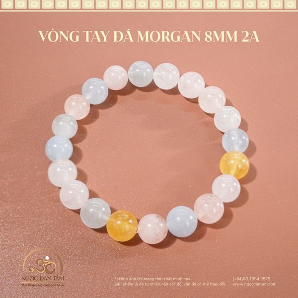 Vòng Tay Morgan 8mm 2A – Ngọc Đan Tâm - Trang Sức Phong Thuỷ