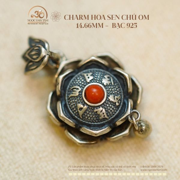 Charm Hoa Sen Chú Om 14.7mm - Bạc 925 Cao Cấp – Ngọc Đan Tâm - Trang ...