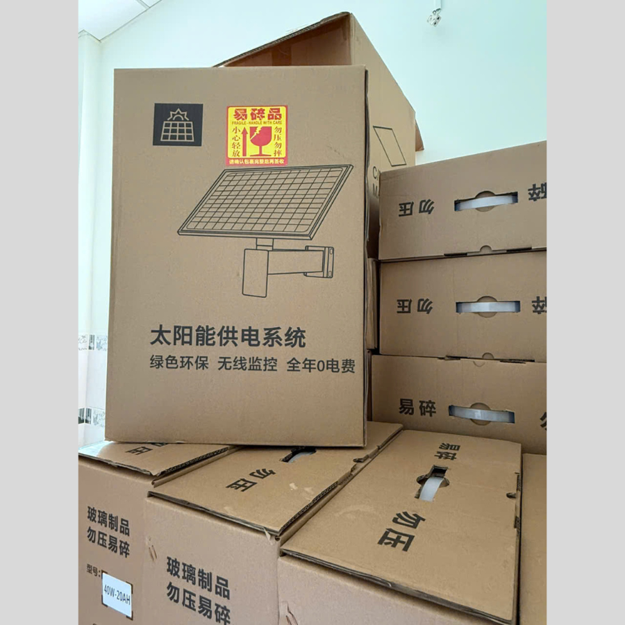 Tấm Pin Năng Lượng Mặt Trời 12V-30AH 40W Cho Camera Ngoài Trời Sim 4G