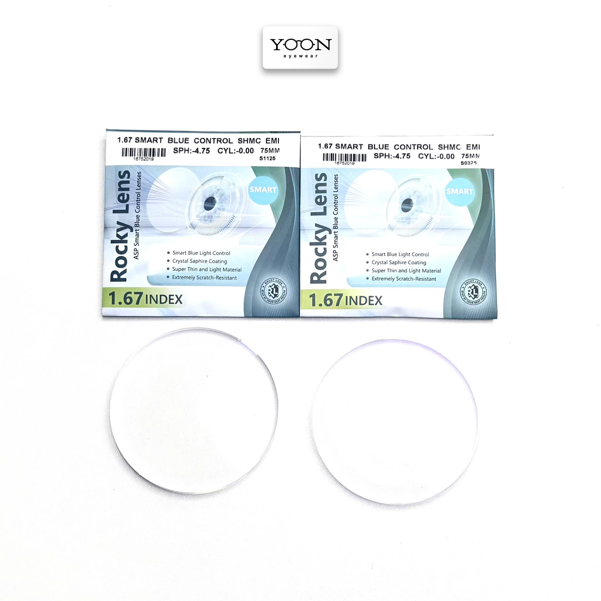 Tròng Kính Rocky Smart BlueControl 1.67 Chống Ánh Sáng Xanh – Mắt Kính Yoon
