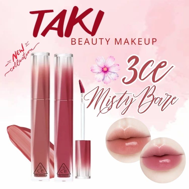 Son Pha Lê 3CE Misty Lip Bare 11 Màu – Taki Beauty Makeup