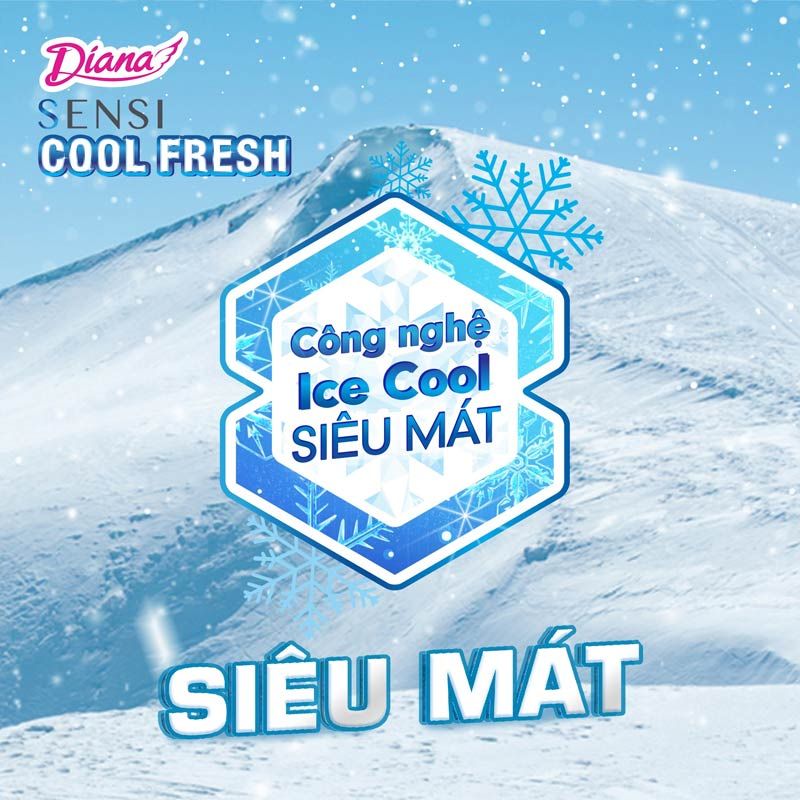Combo 2 Gói Băng Vệ Sinh Diana Sensi Cool Fresh Siêu Mỏng Cánh Mát Lạn