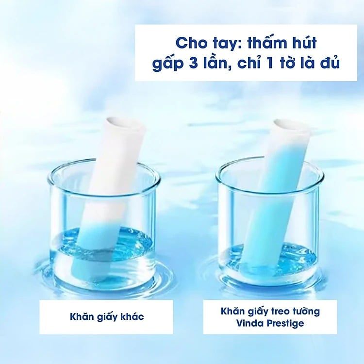Combo 6 Gói Khăn Giấy Rút Treo Tường Vinda Prestige 4D 212 T