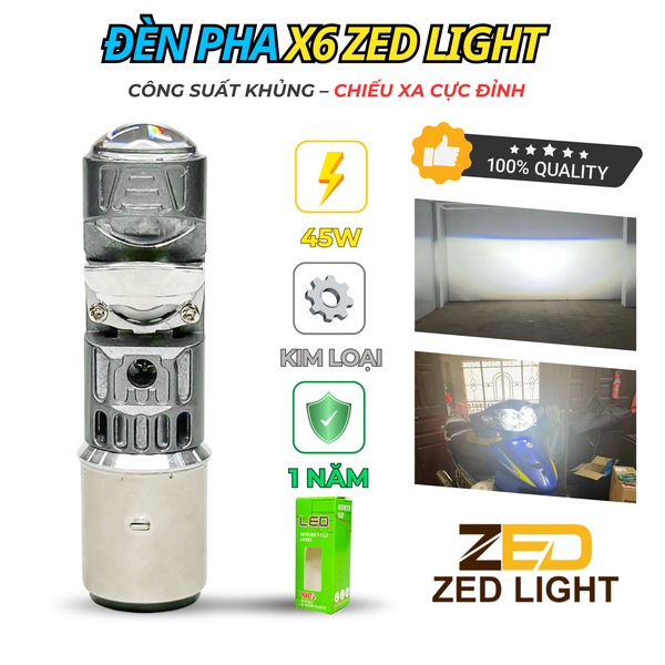 Đèn Led Bi Cầu X6 ZED LIGHT - CUP 50, SCR, Zip, Piaggo... – ZEDLIGHT