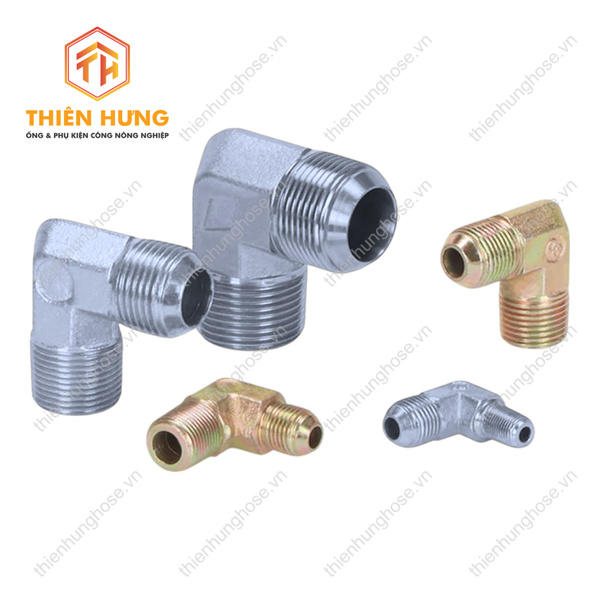 Cút Nối Cong 90° Ren Ngoài JIC (hệ Mỹ) & ren ngoài NPT