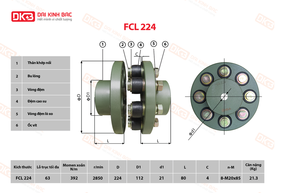 Khớp Nối Trục FCL 224