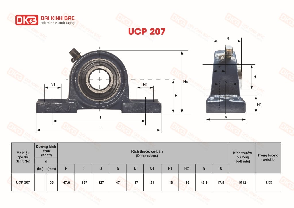 Gối Đỡ Vòng Bi UCP 207