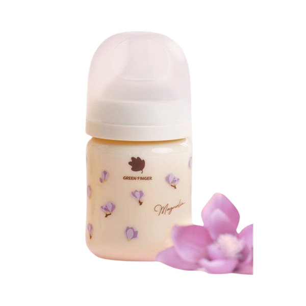 Bình sữa Greenfinger Bebegrow họa tiết mộc lan tím 160ml - Chuỗi Mẹ và ...