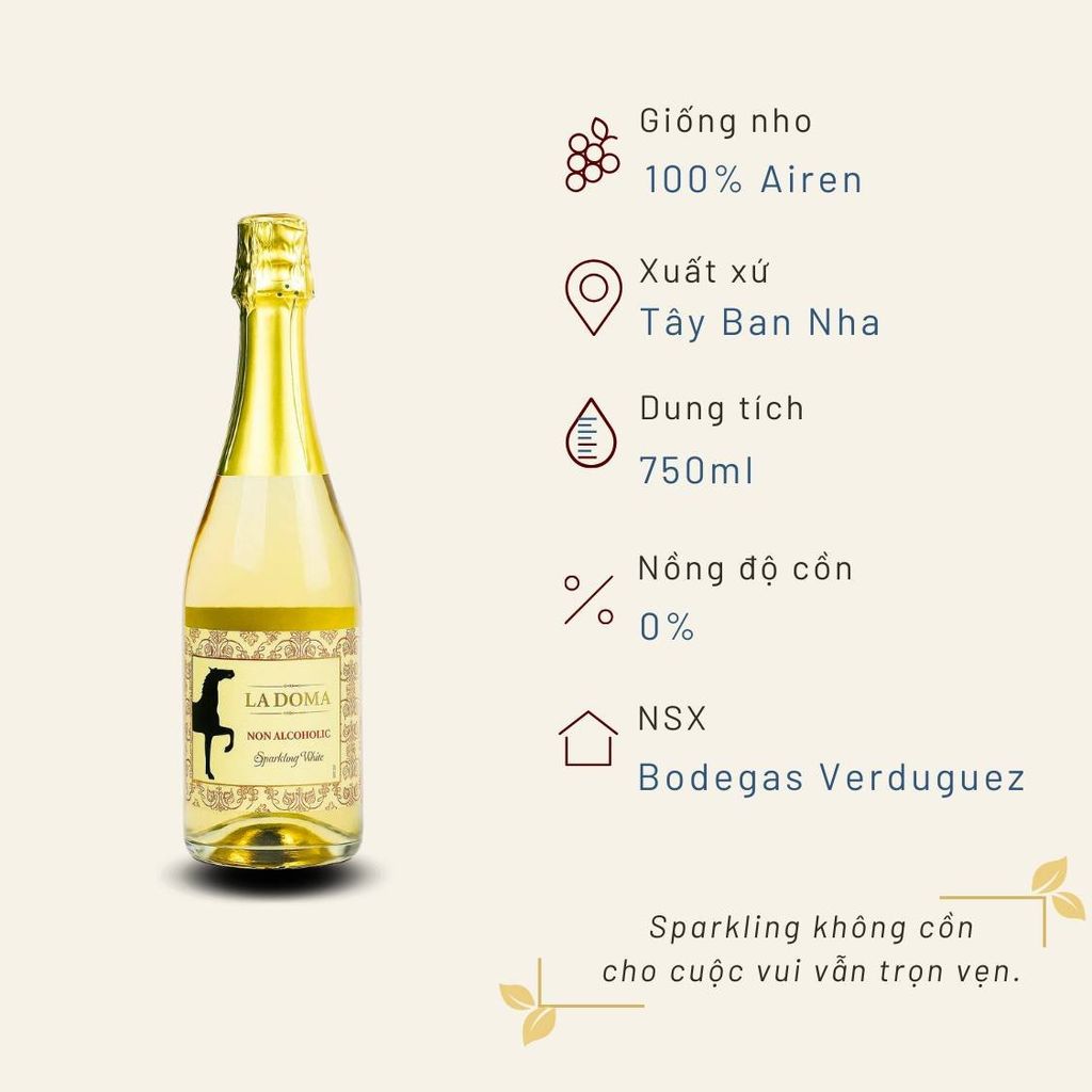 Sparkling Không Cồn La Doma White 750ml Bodegas Verduguez – Tinh Hoa ...