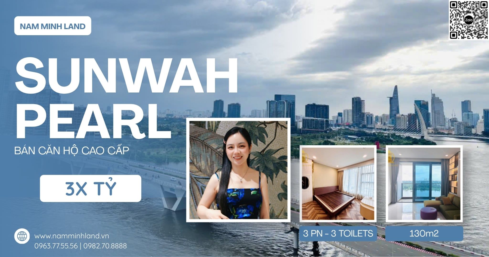 Bán căn hộ Sunwah Pearl 3PN 130m2 - Căn hộ view sông ngắm nhìn Quận 1 ...