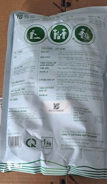 (1 Kg) Phân bón lá Humic super Hợp Trí 1kg - Dạng bột, Acid Humic 70%,