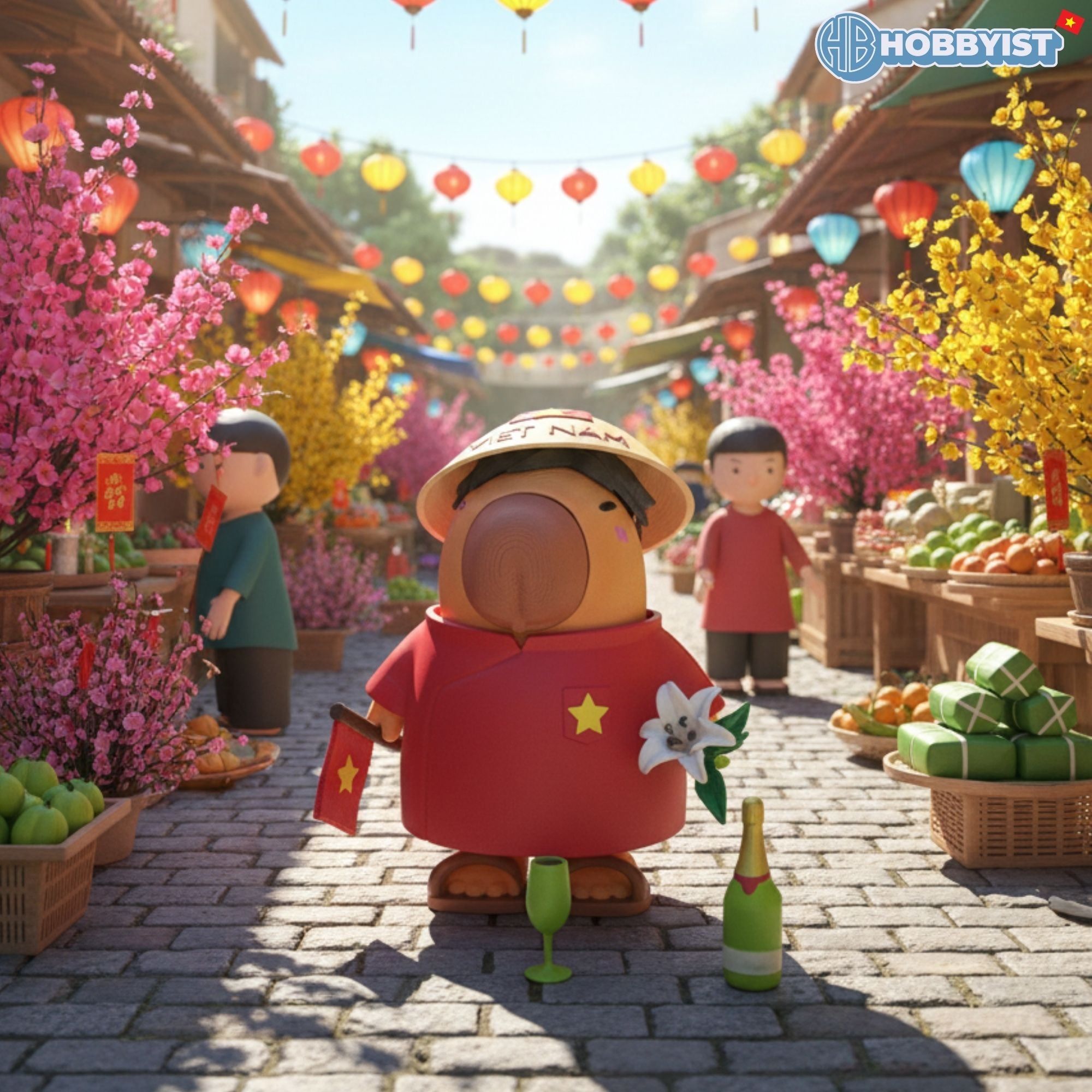 [SẴN] F.K.FIGURE | CHUB & BUB - MÔ HÌNH CAPYBARA ÁO DÀI IN 3D NAM CHÂ ...