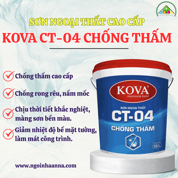 Sơn ngoại thất cao cấp KOVA CT-04 | Ngôi nhà Anna
