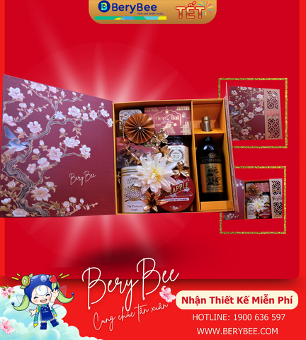 HỘP QUÀ ĐÀO HOA TẾT 2026 – BeryBee