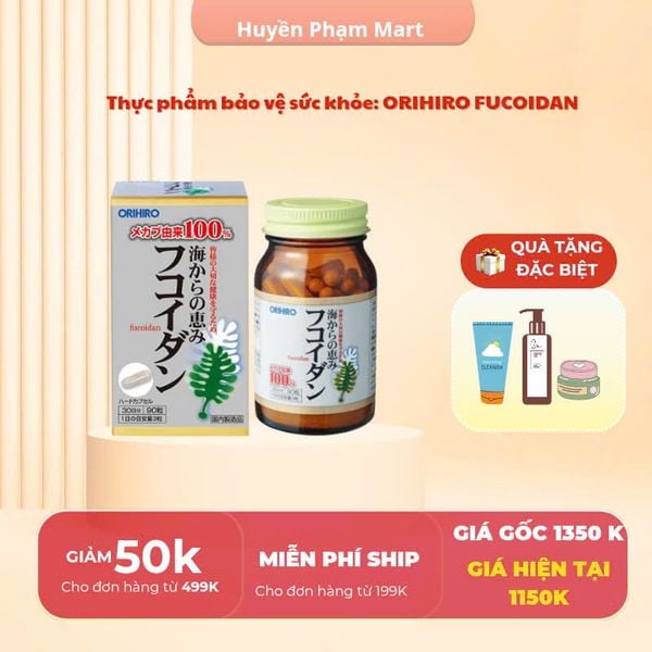 Orihiro Fucoidan – Viên uống tảo nâu Nhật Bản 90 viên - Huyền Phạm Mart