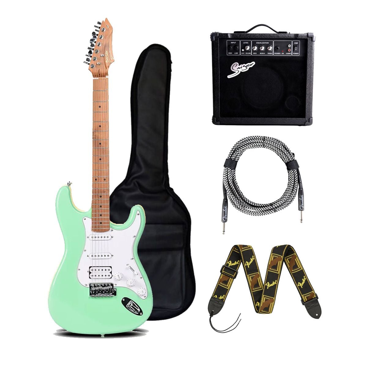 Bộ combo guitar điện Deviser LG2S và amply Smiger YX-15 giá rẻ dành ch ...