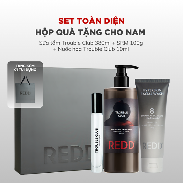 Set quà TOÀN DIỆN - Sữa tắm Trouble Club 380ml + SRM + Nước hoa Troub