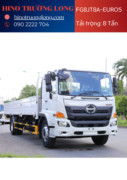 Xe Tải Hino 8 Tấn FG8JT8A E5 Thùng Lửng – Hino Trường long Vĩnh Long