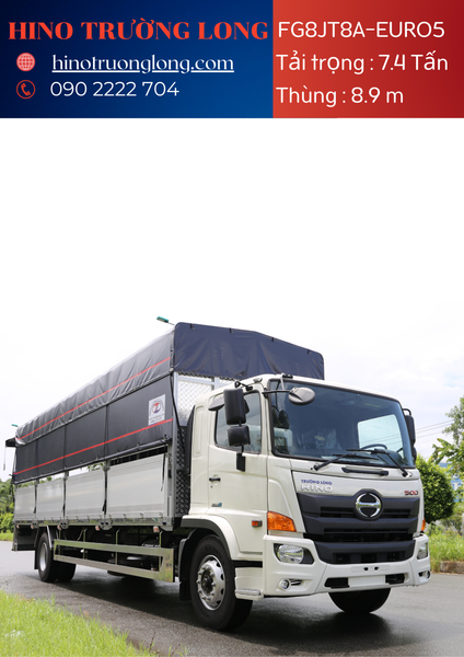 Xe Tải Hino 8 Tấn FG8JT8A E5 Thùng Mui bạt 8.9m EURO5 – Hino Trường ...