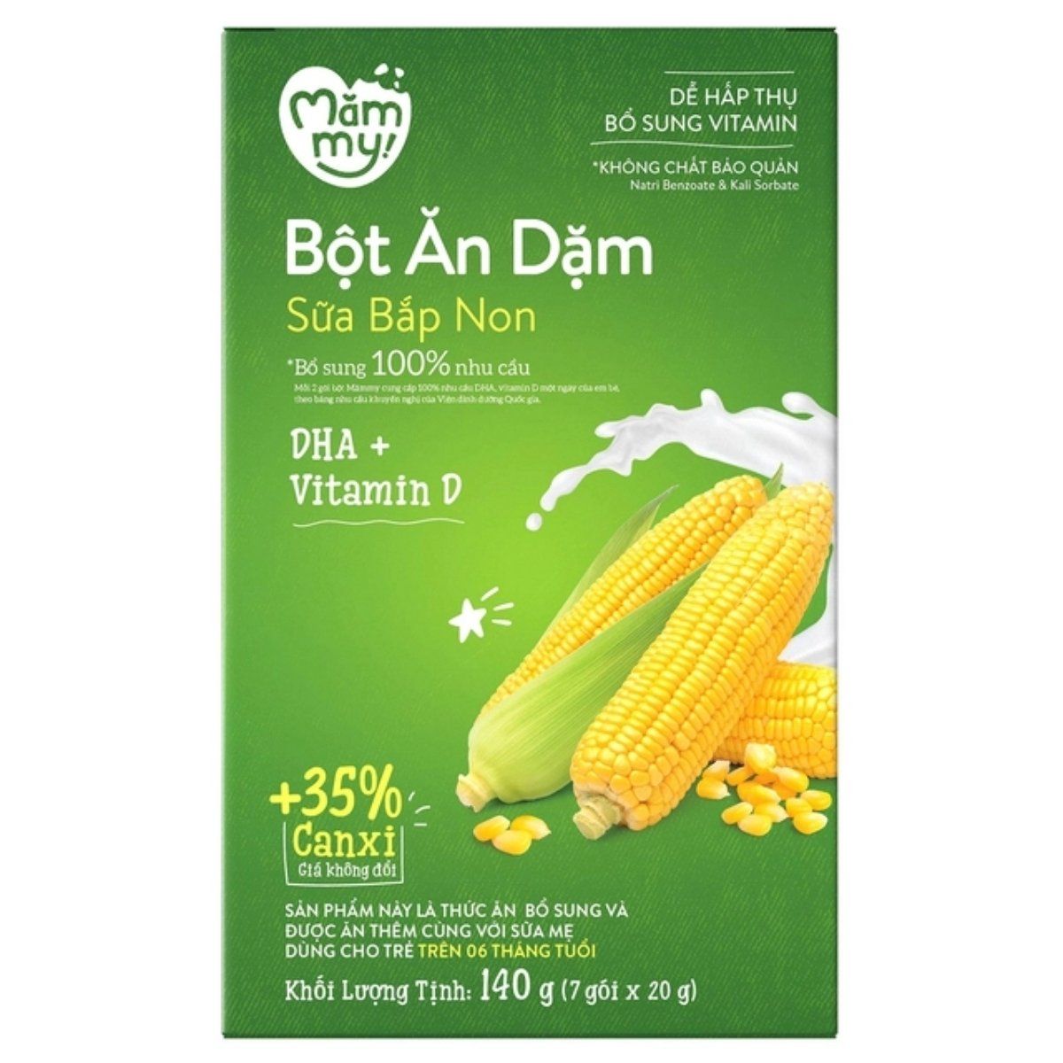 Bột Ăn Dặm Mămmy Vị Sữa Bắp Non 140g Cho Trẻ Từ 6 Tháng Tuổi - Mẹ Và Bé Carrot