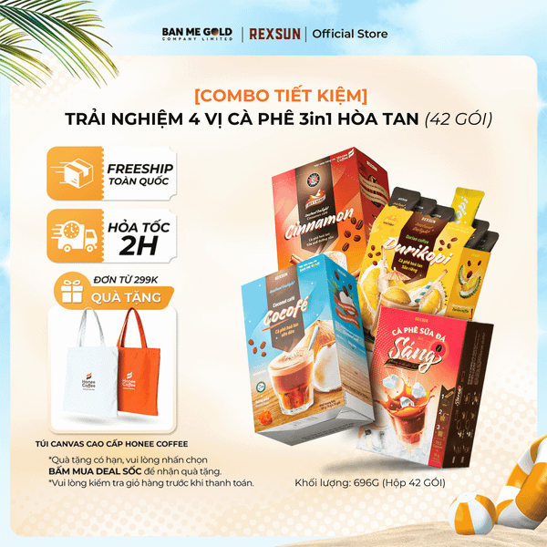 [COMBO TRẢI NGHIỆM] 4 Hộp Cà Phê Hòa Tan Truyền Thống / Cocofé / Quế