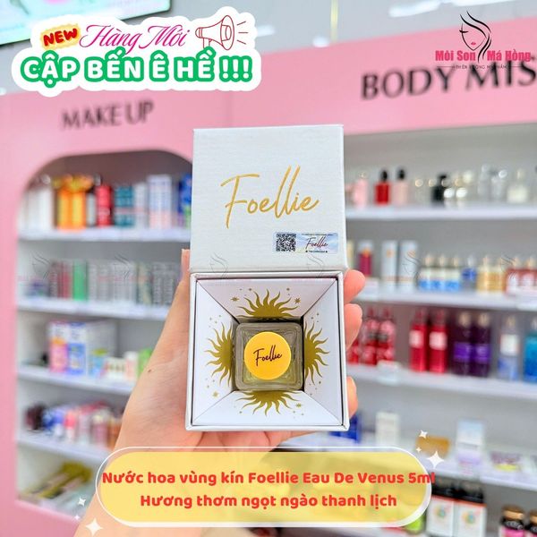Nước Hoa Vùng Kín Foellie Eau De Venus 5ml Hộp Tròn Vàng - MÔI SON MÁ HỒNG